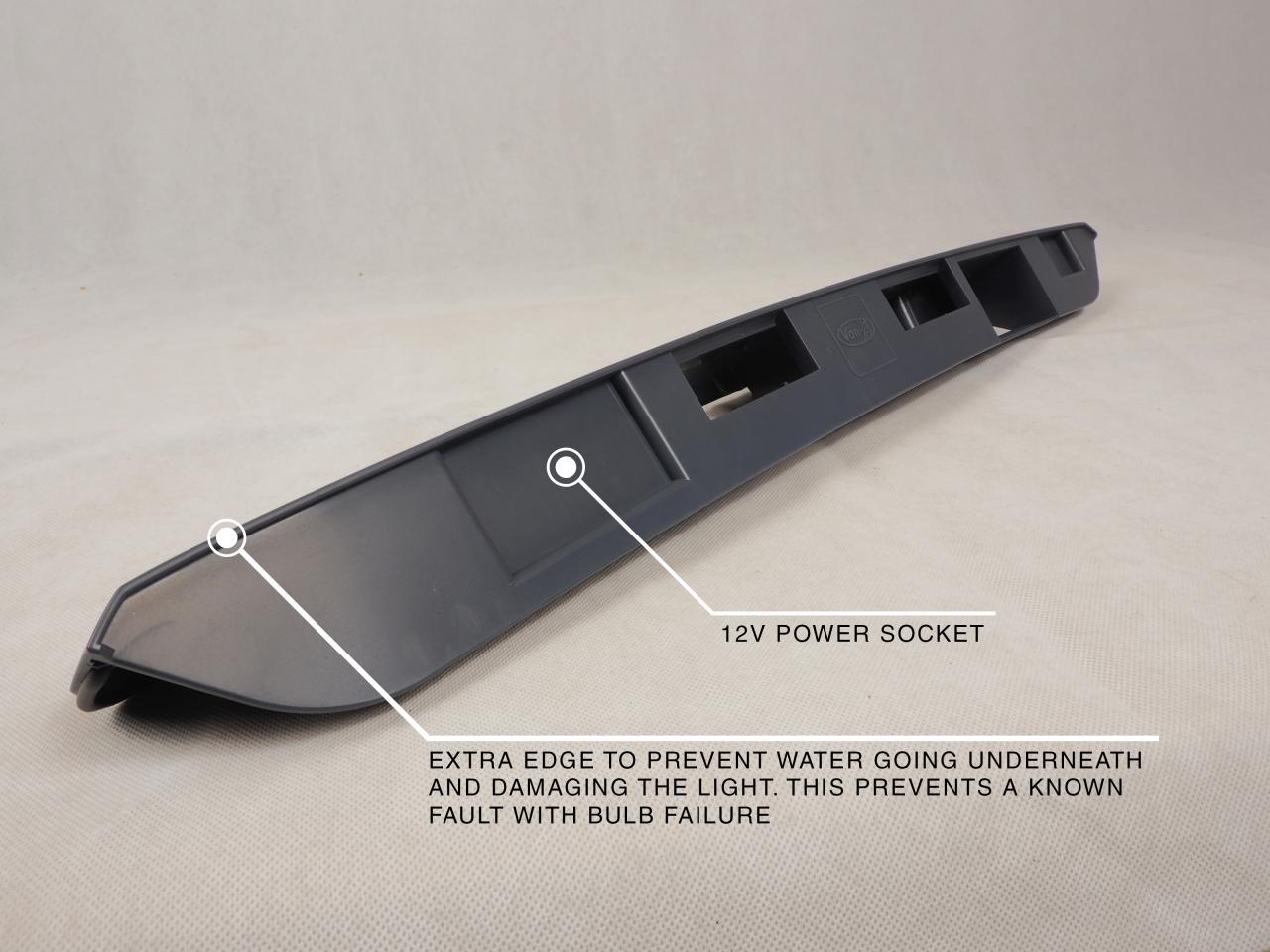 VW T5, T5.1 Barn Door Rear Number Plate Unit Modified Version - Primer ...