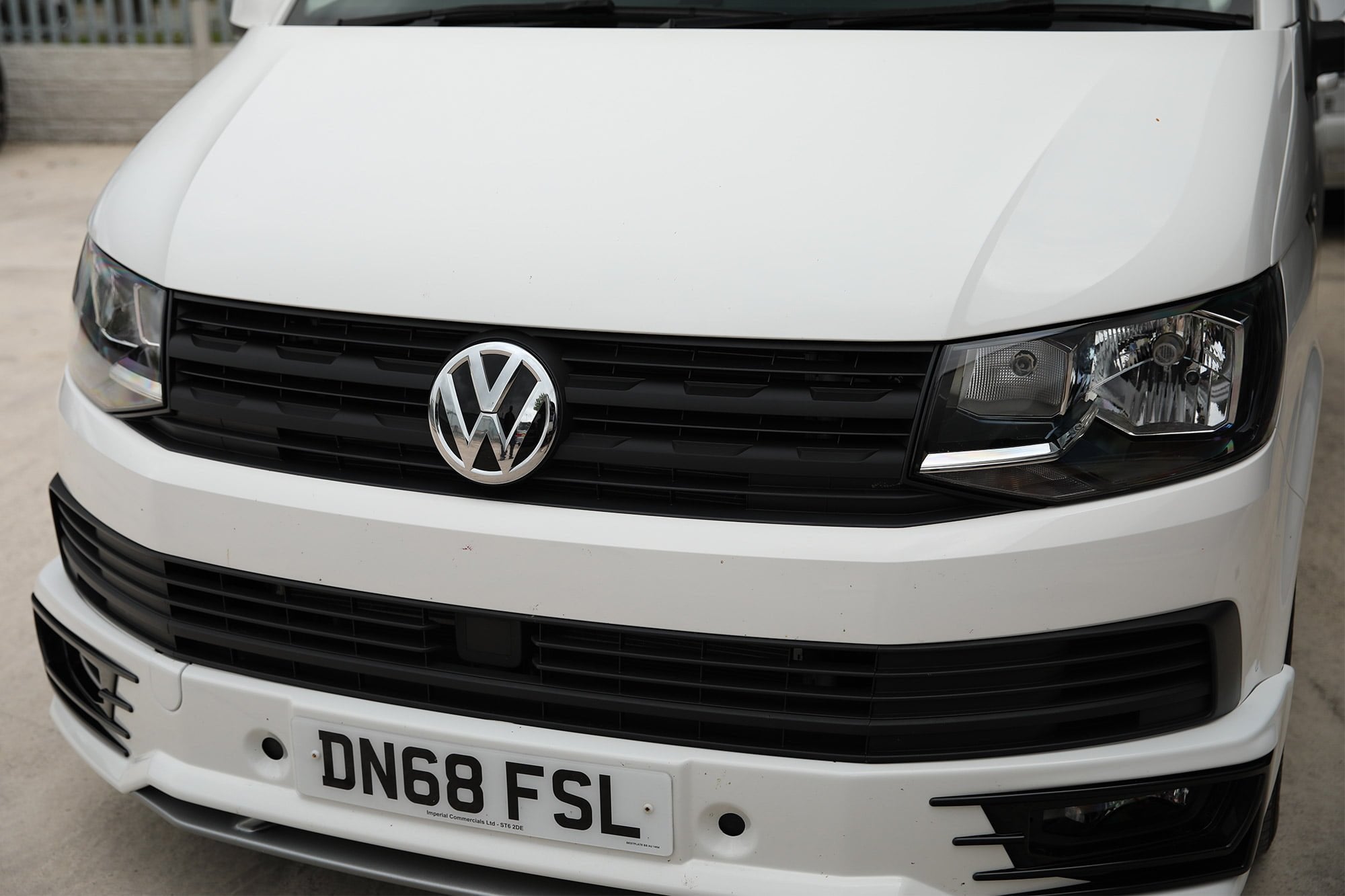 VW Transporter T6 R-Line Front Grille Trims - Matte Black Painted and ...