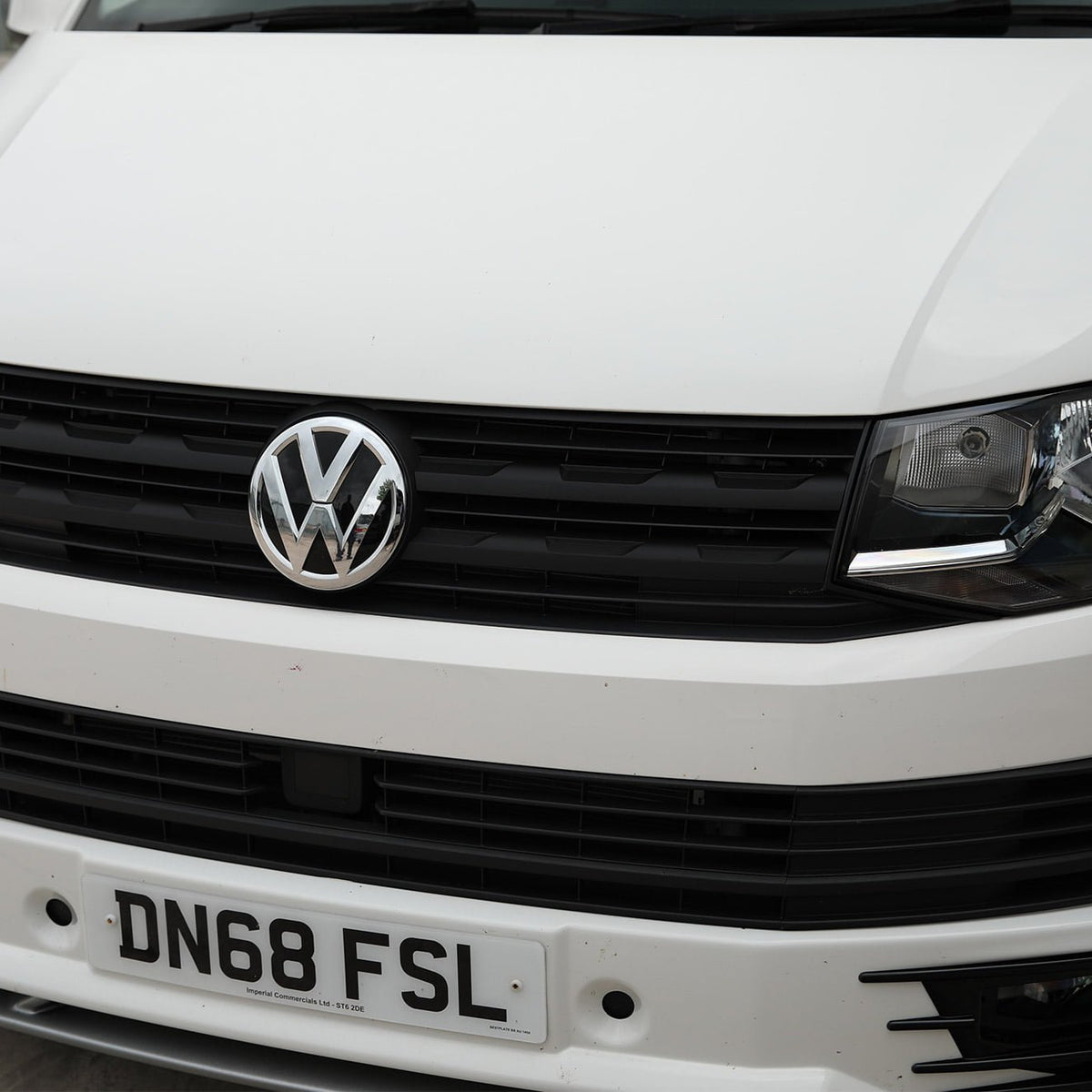 VW Transporter T6 R-Line Front Grille Trims - Matte Black Painted and ...