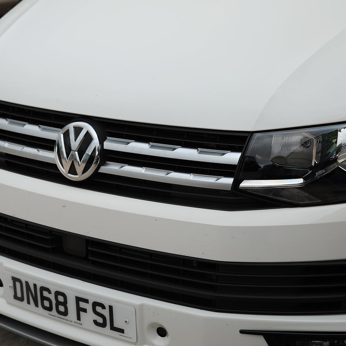 For VW Transporter T6 R-Line Front Grille Trims - Matte Chrome Painted ...