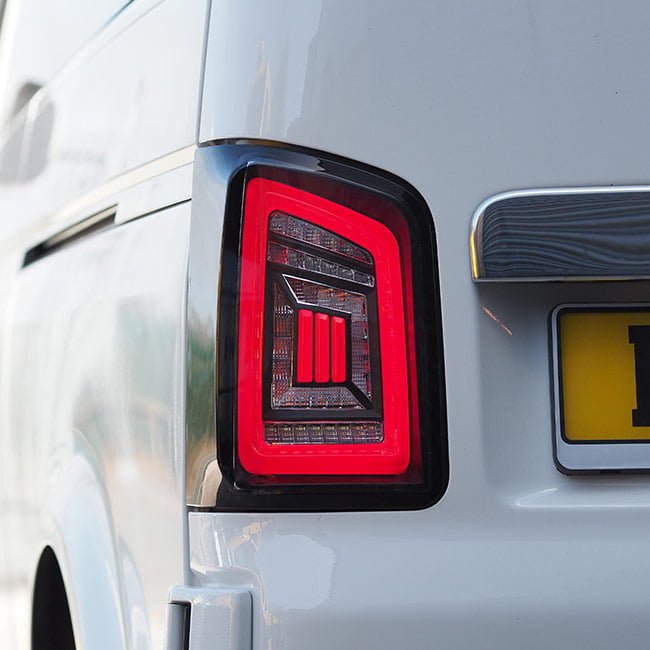 VW T5 Transporter MK3.1 Van Barndoor LED Rear Lights Clear Ideal LED F ...