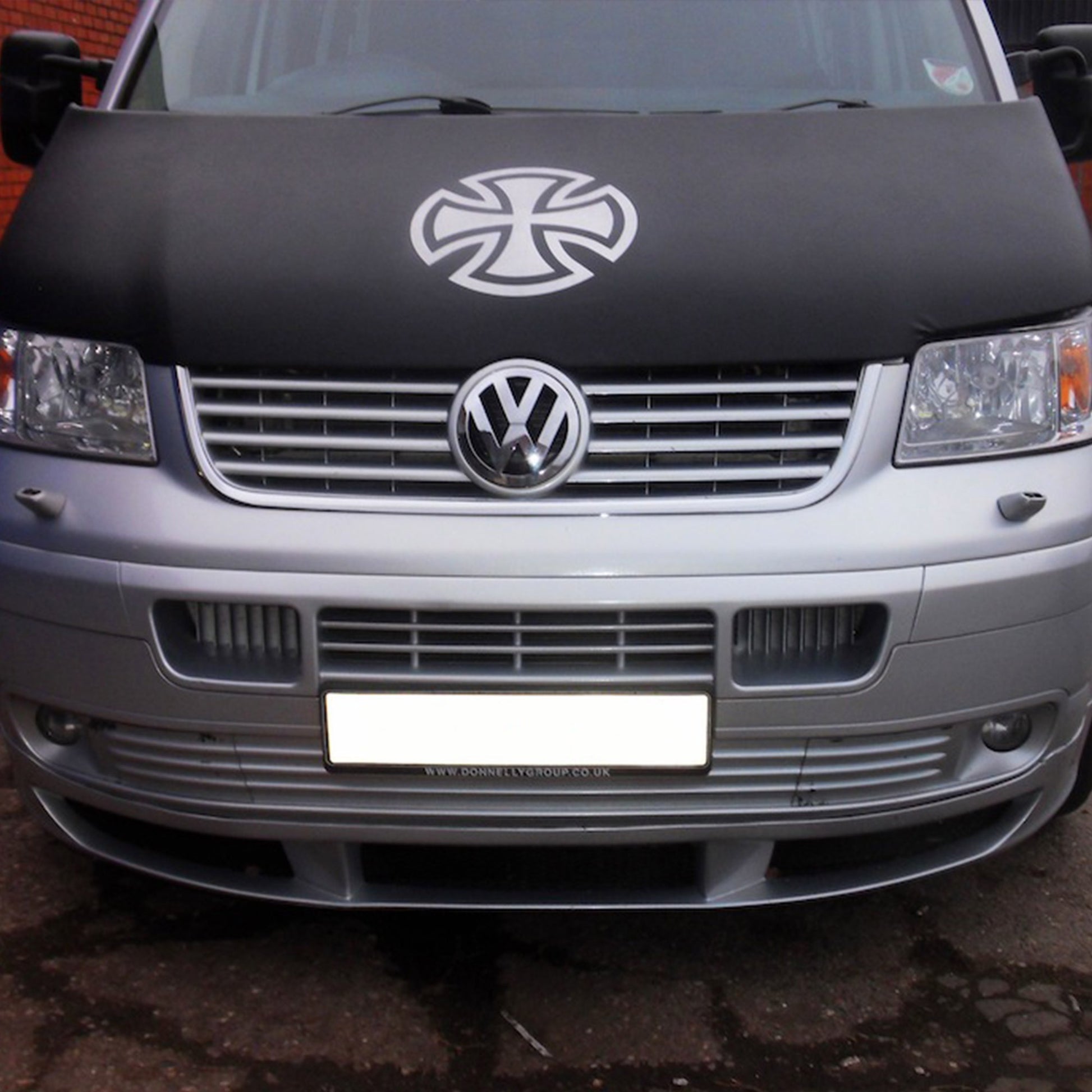 VW T5, Bonnet Bra / Cover Silver French Cross – Van-X