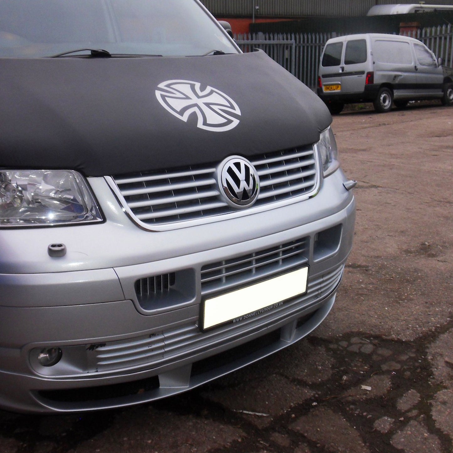VW T5, Bonnet Bra / Cover Silver French Cross – Van-X
