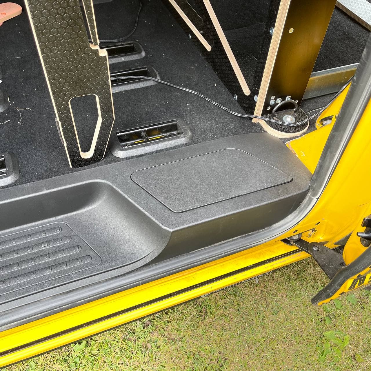 VW T6.1 Transporter Side Loading Door Step V3 17mm Extra Deep with Sto ...